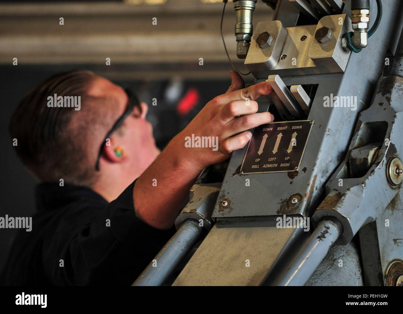 Airman 1st Class James Rutt, 5th Aircraft Maintenance Squadron weapons ...