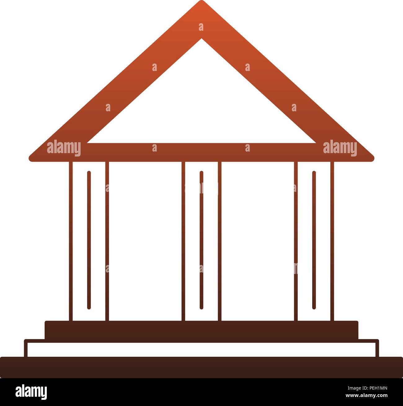 Bank building symbol red lines Stock Vector Image & Art - Alamy