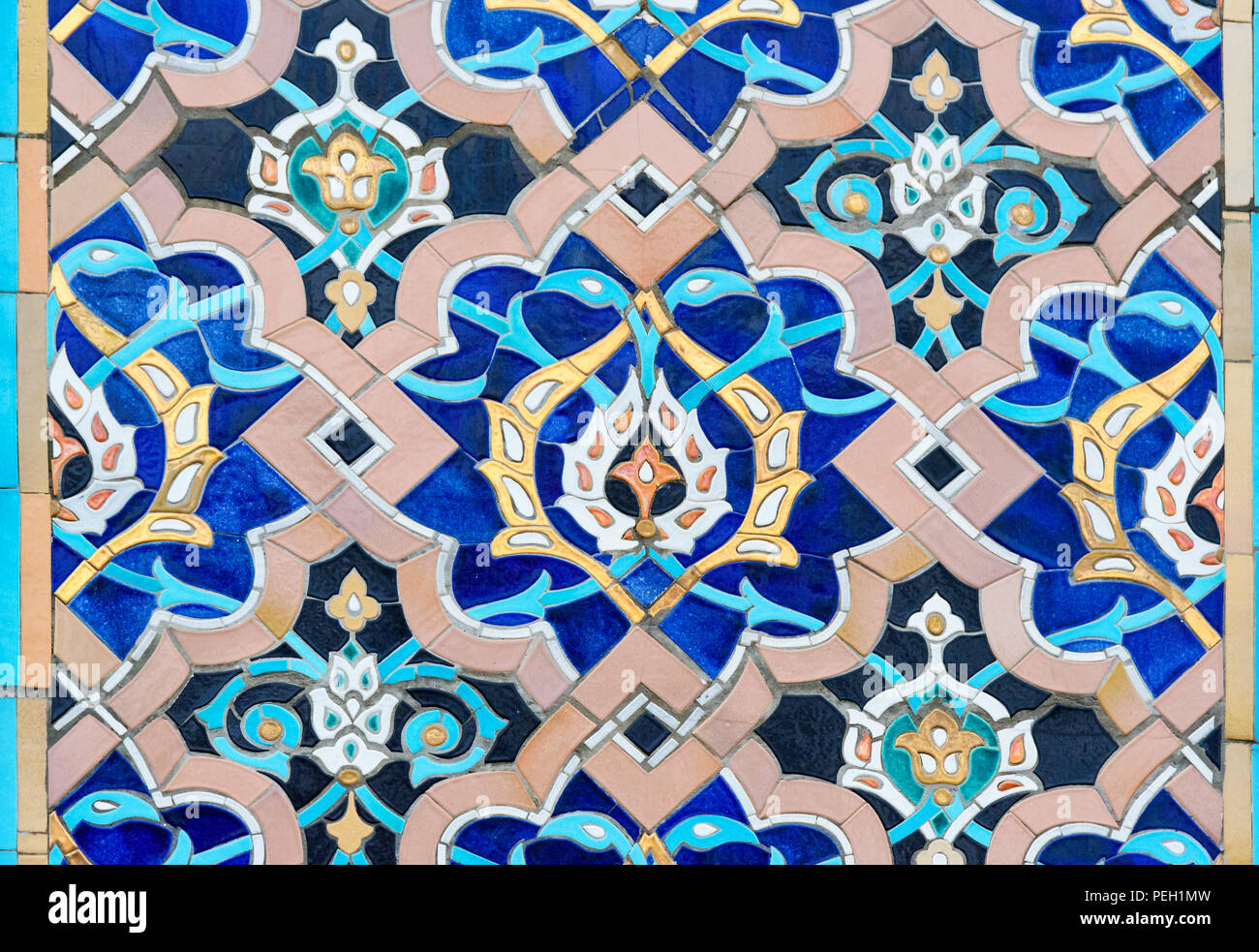 Mosaic decoration detail of Saint Petersburg Mosque. Russia Stock Photo ...