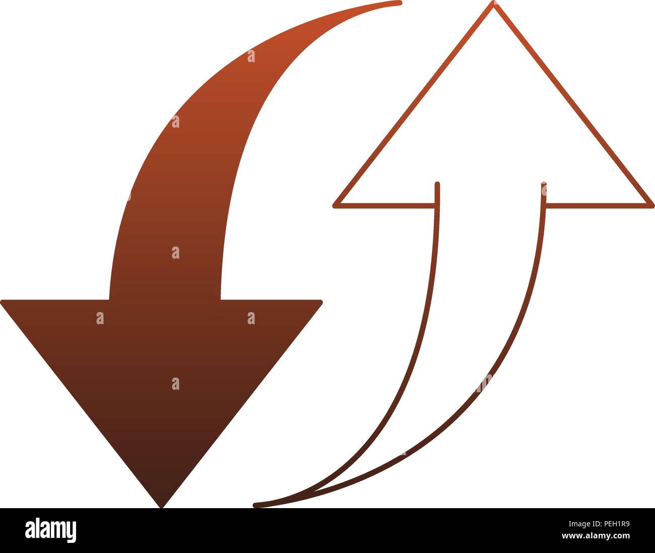 Upload and download symbol red lines Stock Vector Image & Art - Alamy