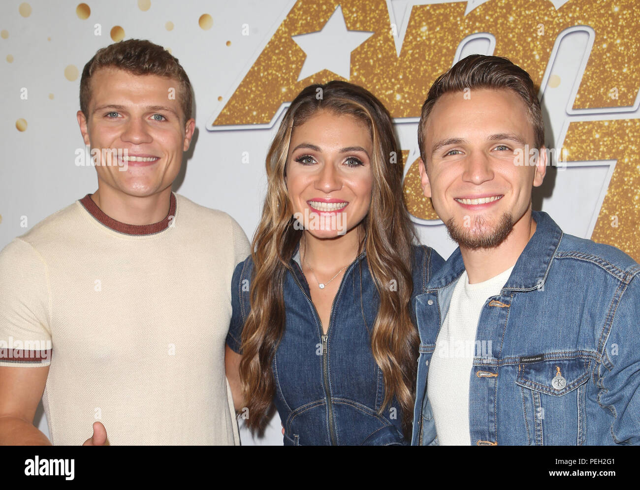 Hollywood, Ca. 14th Aug, 2018. We Three, attends the 'America's Got ...