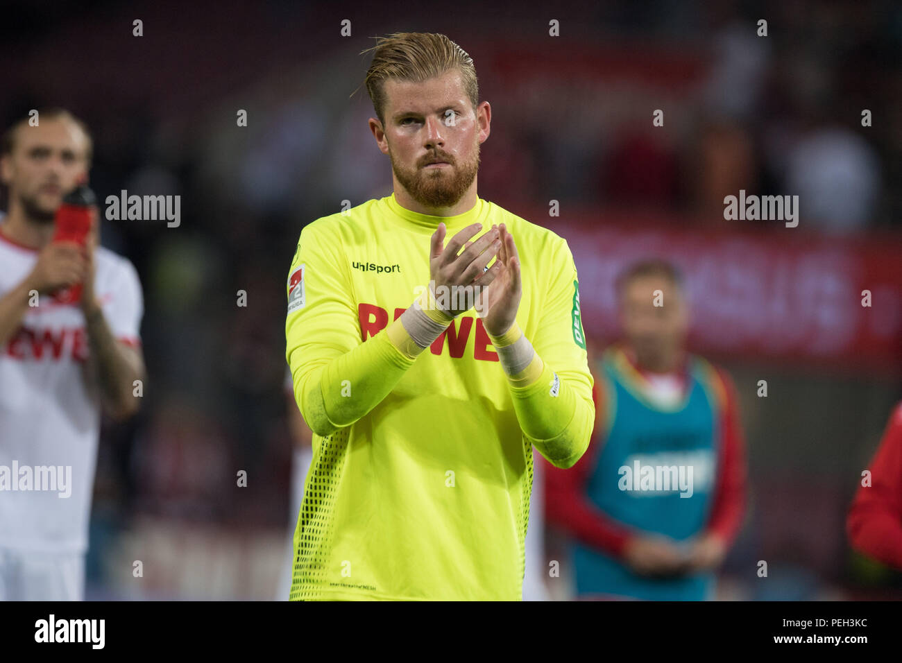 Cologne, Deutschland. 13th Aug, 2018. goalie Timo HORN (K) is ...