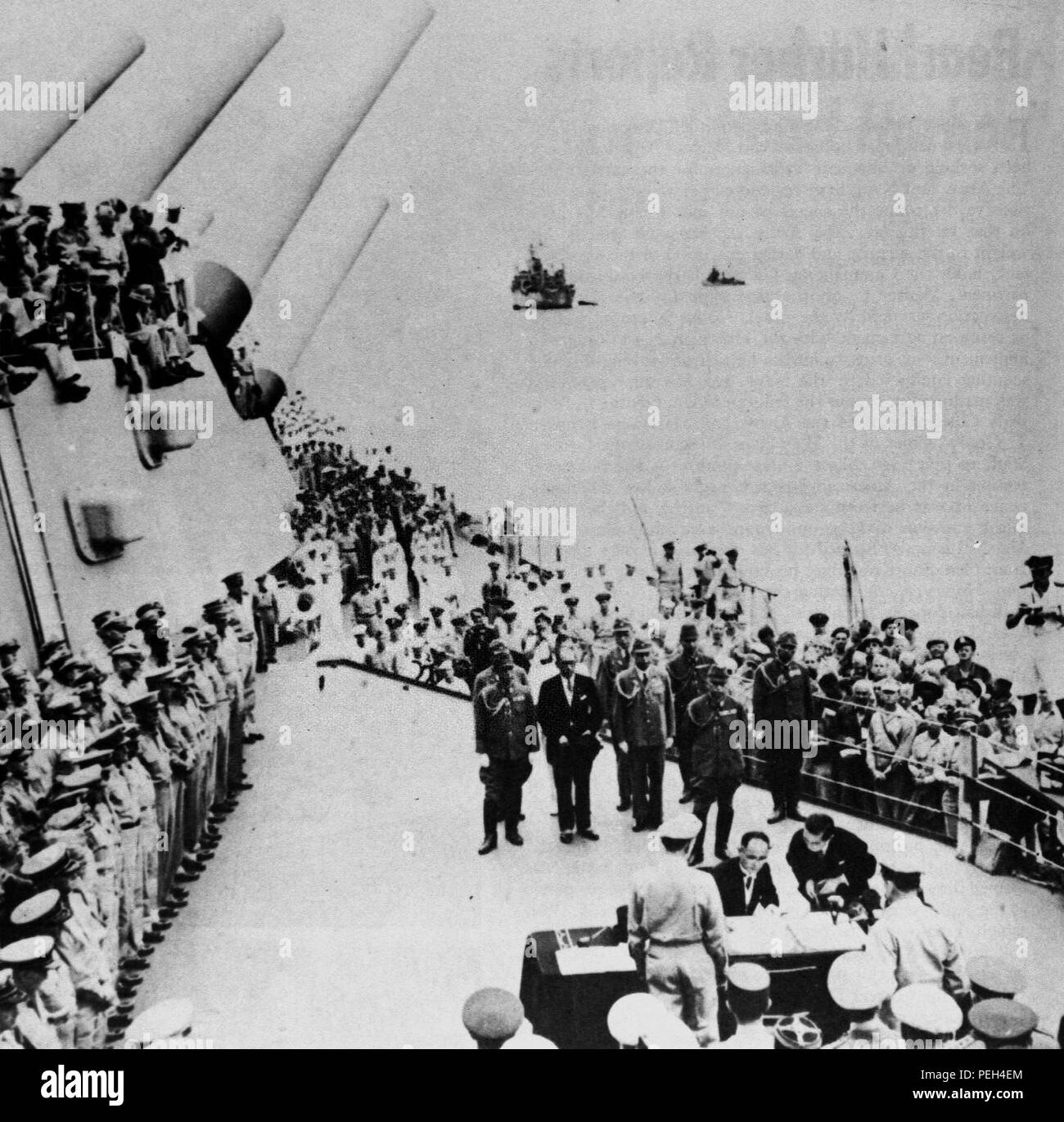 Beijing, China. 15th Aug, 2018. File photo taken on Sept. 2, 1945 shows ...