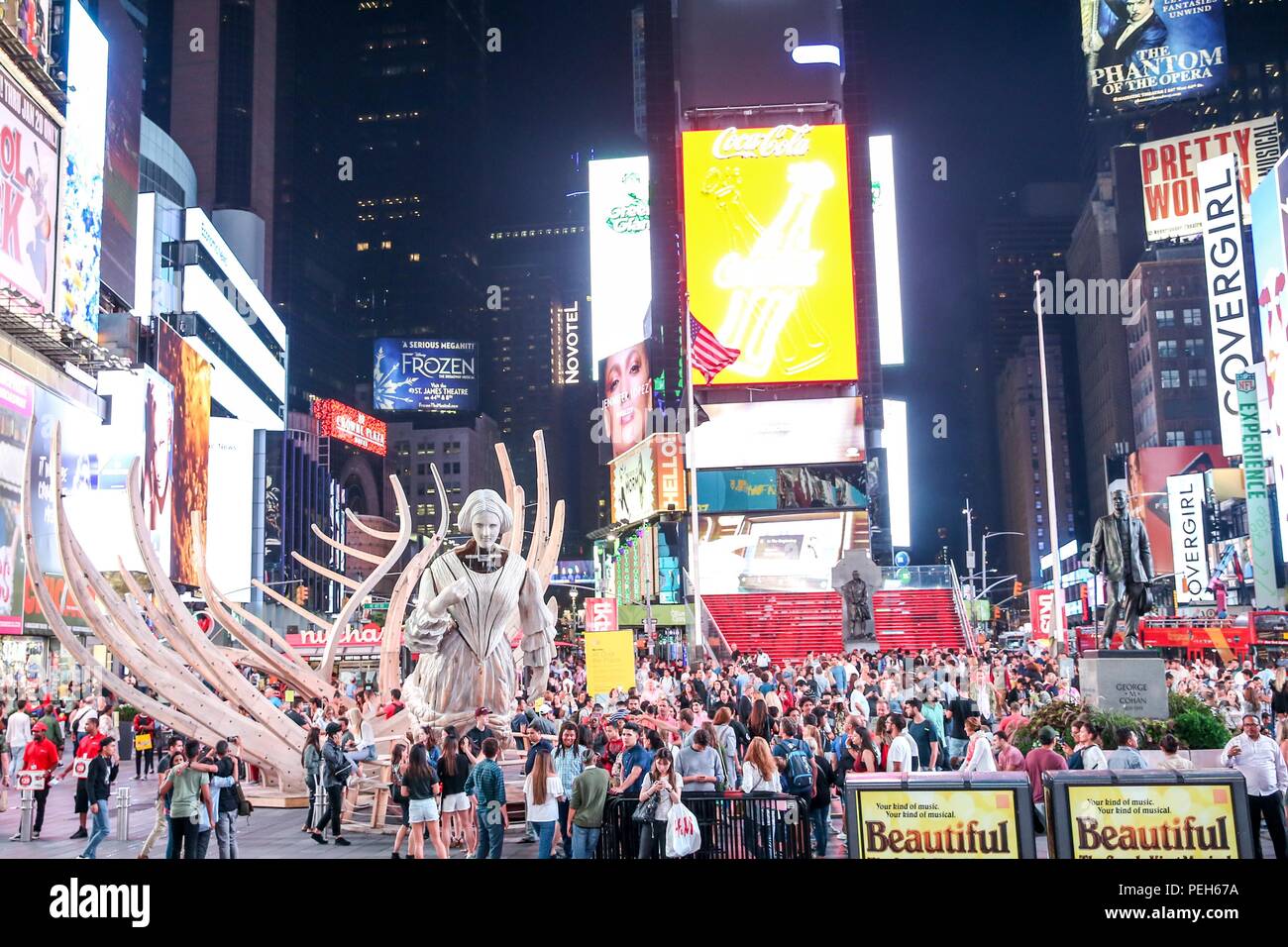 New York, NEW YORK, USA. 14th Aug, 2018. Mel Chin's 'Unmoored' is a ...