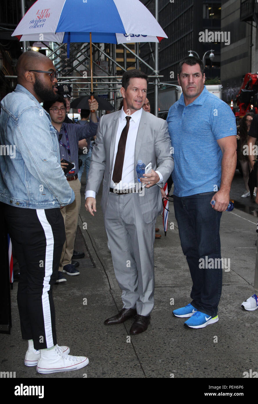 New York, NY, USA. 14th Aug, 2018. Mark Wahlberg at The Late Show with ...