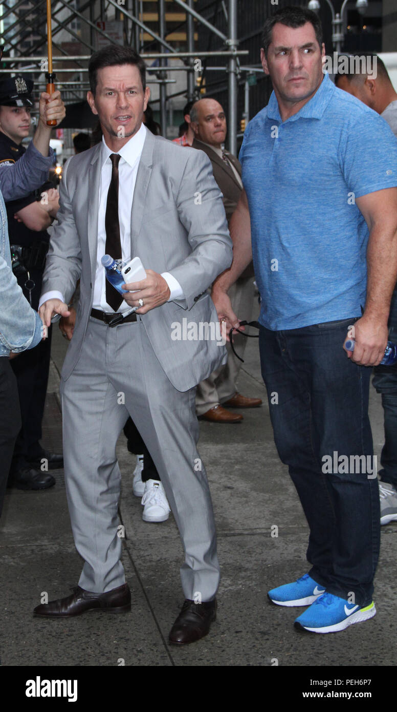 New York, NY, USA. 14th Aug, 2018. Mark Wahlberg at The Late Show with ...