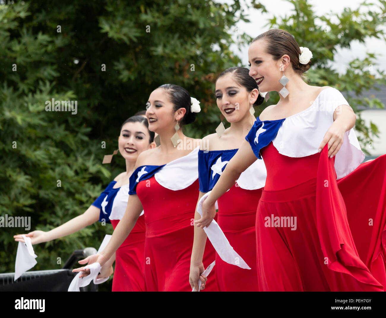 Dancers from Chile at the Billingham International Folklore Festival ...