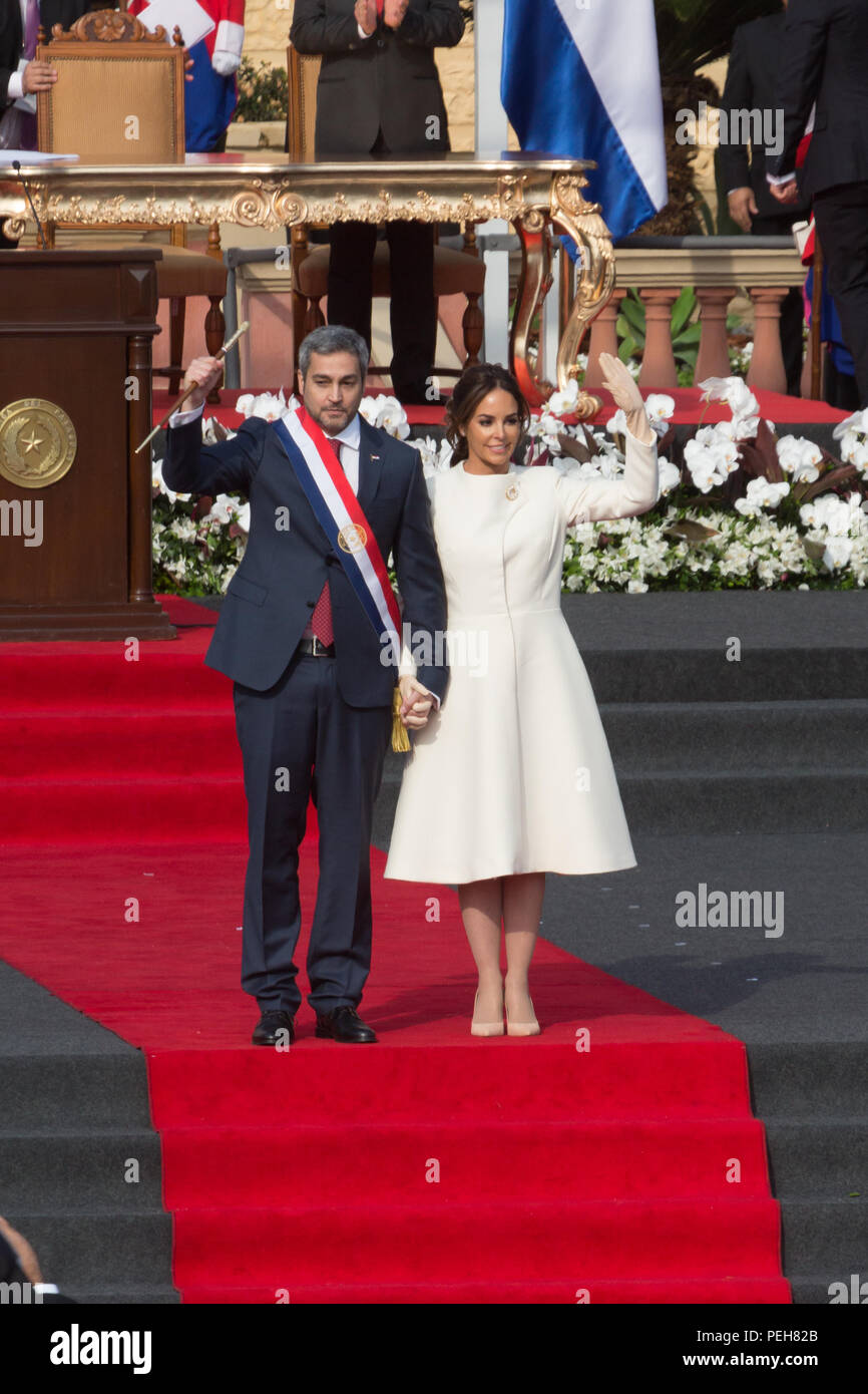 Asuncion, Paraguay. 15th Aug, 2018. Paraguay's President Mario Abdo ...