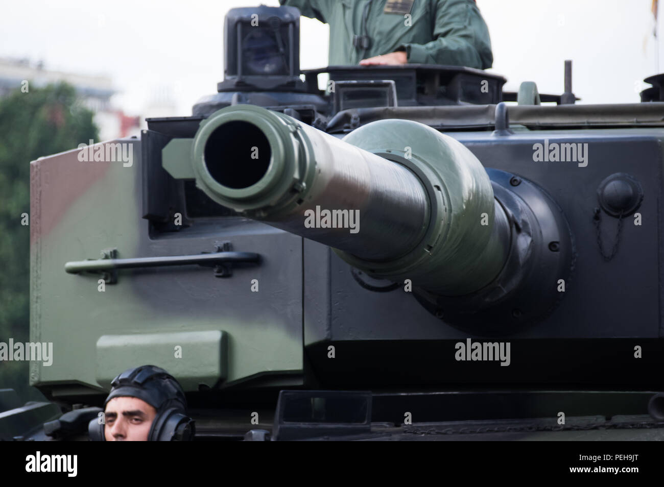 Poland, Warsaw: Heavy military vehicle on the street of the Polish ...