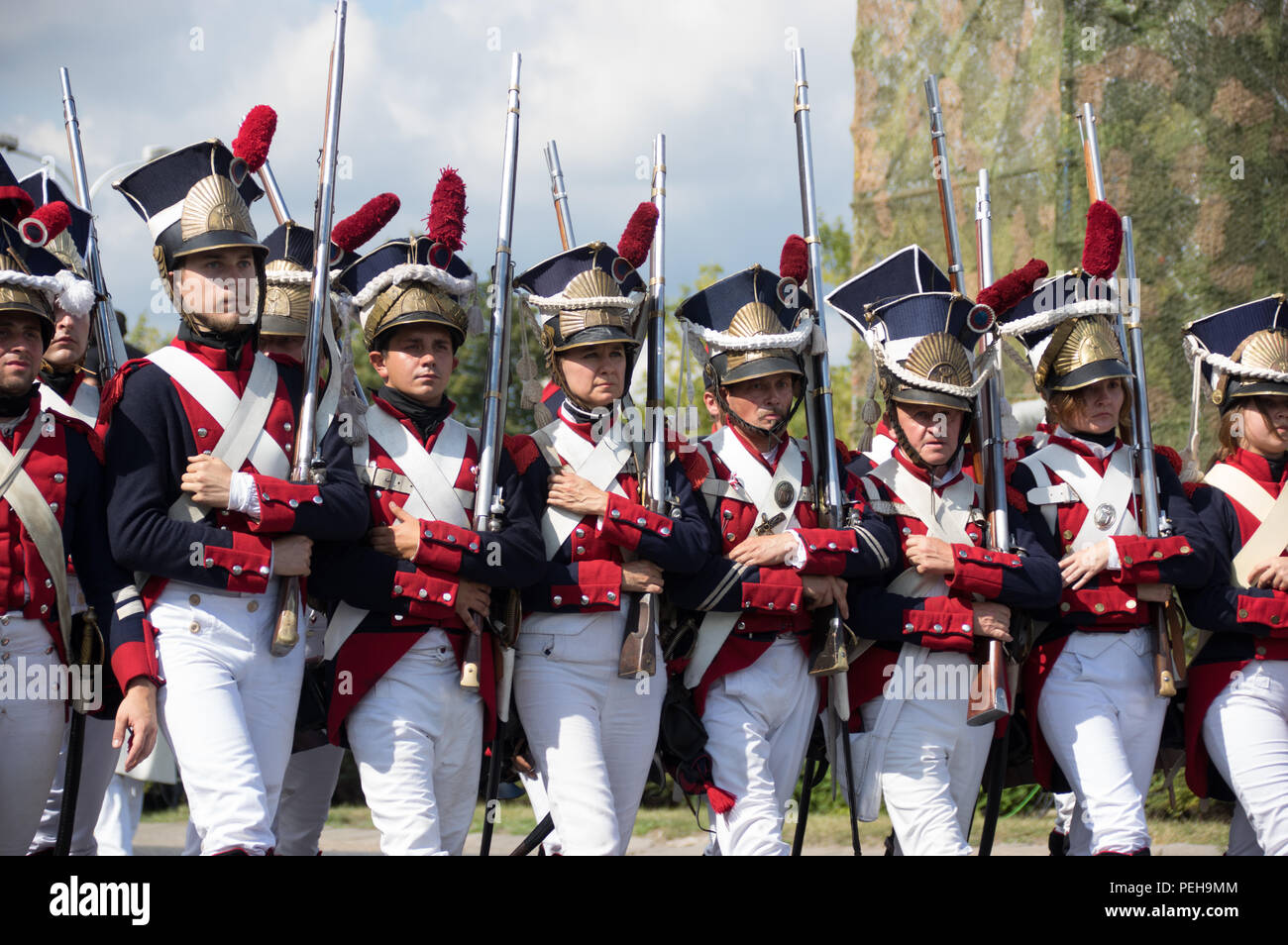 Poland, Warsaw: Re-enactors present uniforms and weapons from different ...