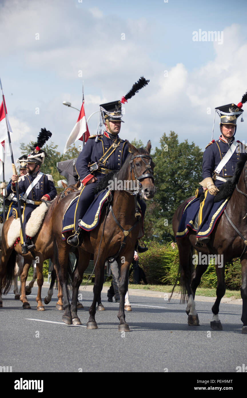 Poland, Warsaw: Re-enactors present uniforms and weapons from different ...