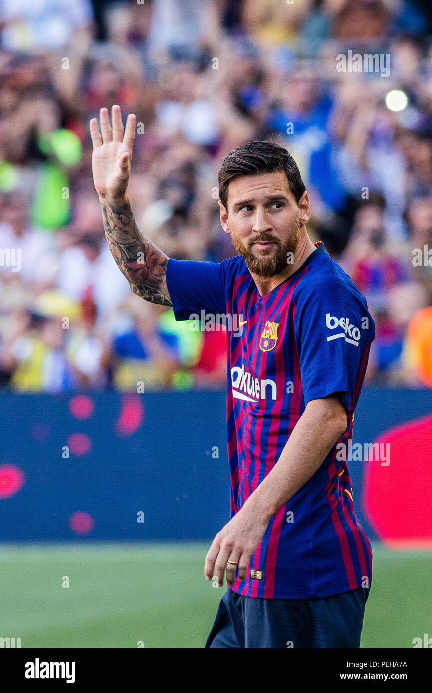Leo Messi from Argentina during the Joan Gamper trophy game between FC ...