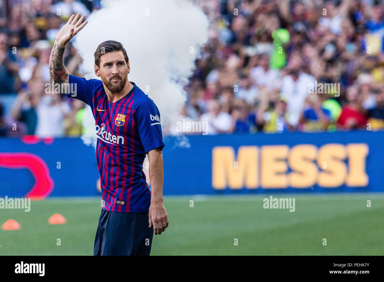 Leo Messi from Argentina during the Joan Gamper trophy game between FC ...