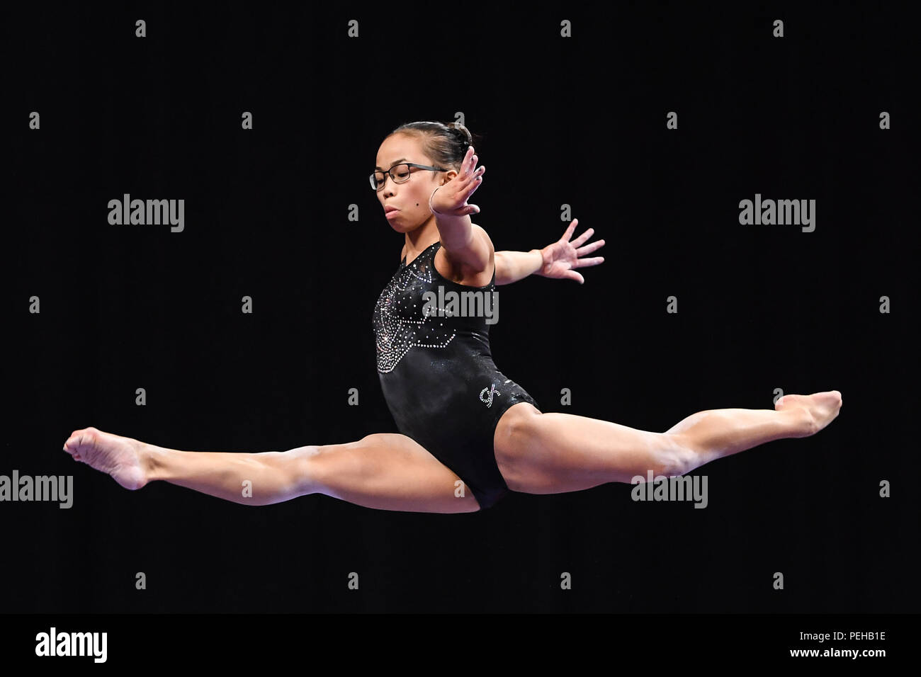 Boston, Massachussetts, USA. 15th Aug, 2018. MORGAN HURD practices her ...