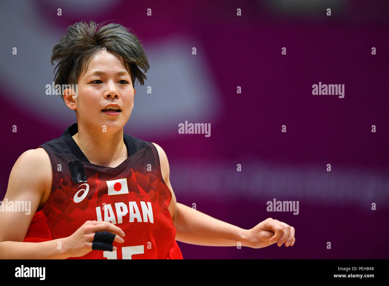 Jakarta, Indonesia. Credit: MATSUO. 15th Aug, 2018. Shiori Yasuma (JPN) Basketball : Women's ...