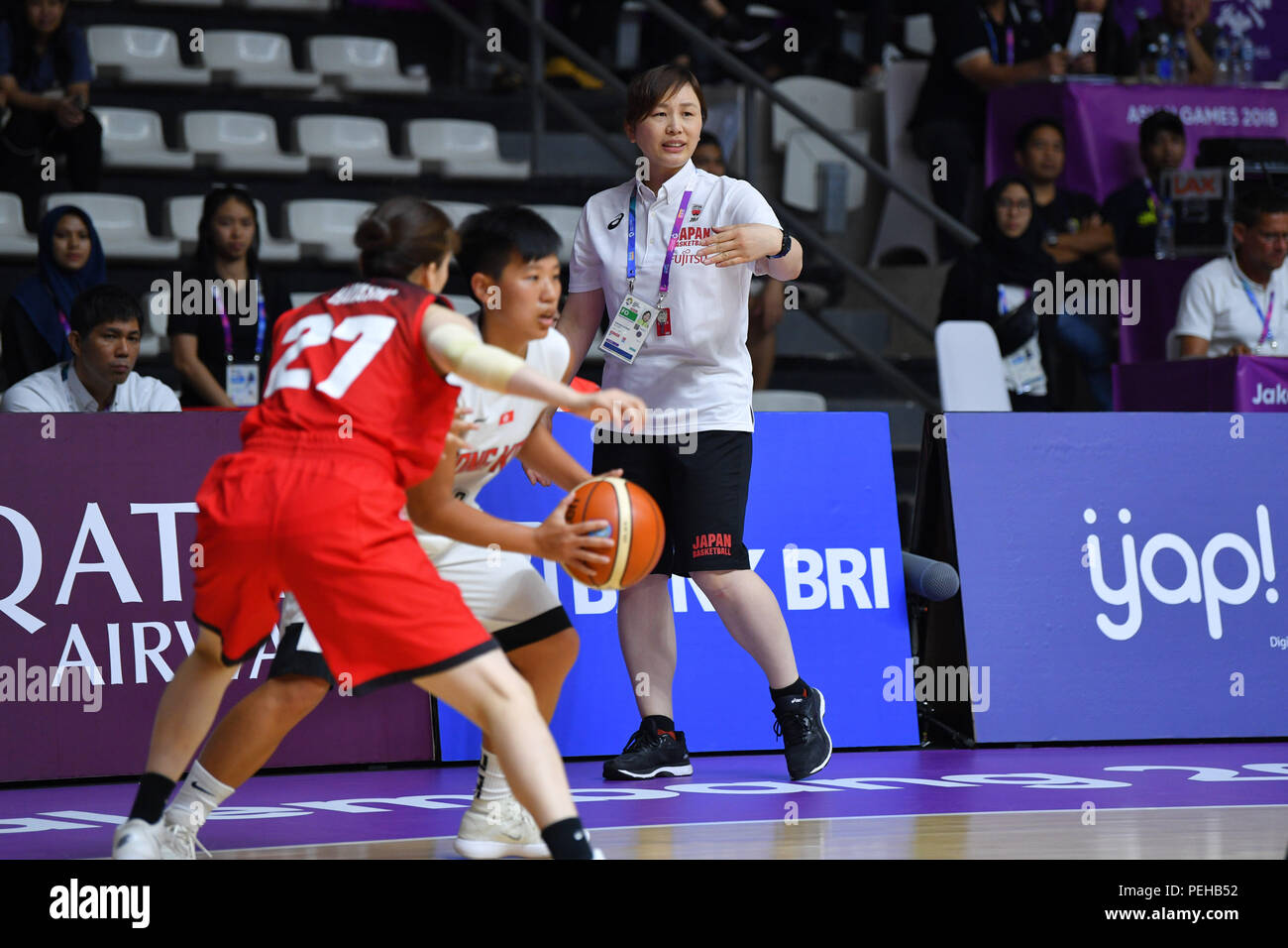 Jakarta, Indonesia. Credit: MATSUO. 15th Aug, 2018. Natsumi Yabuuchi (JPN) Basketball : Women's ...