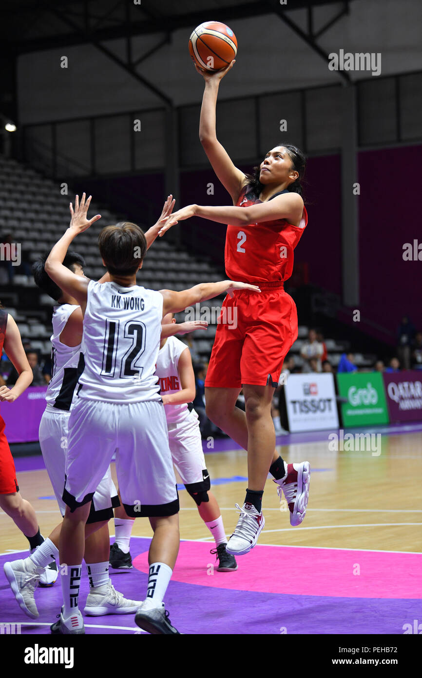 Jakarta, Indonesia. Credit: MATSUO. 15th Aug, 2018. Reira Takehara (JPN) Basketball : Women's ...