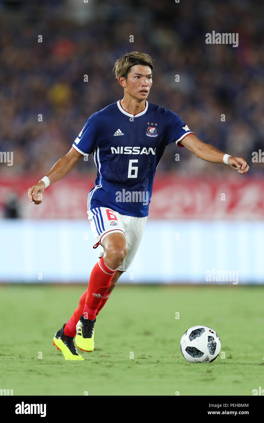 Kanagawa, Japan. 15th Aug, 2018. Takahiro Ogihara (FMarinos) Football ...
