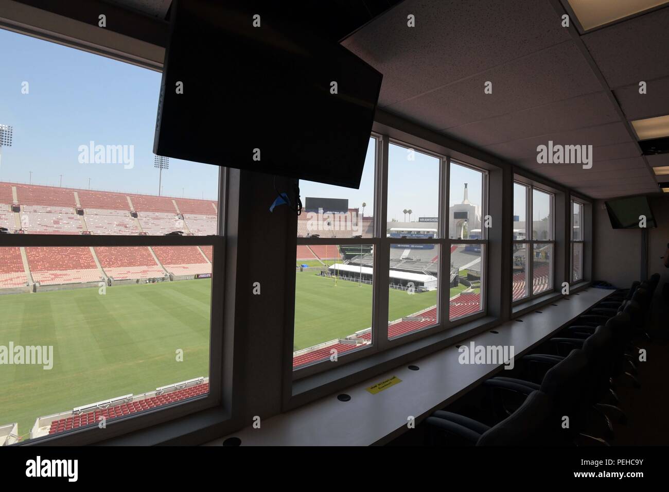 A view of the temporary owner and athletic director's suite during ...