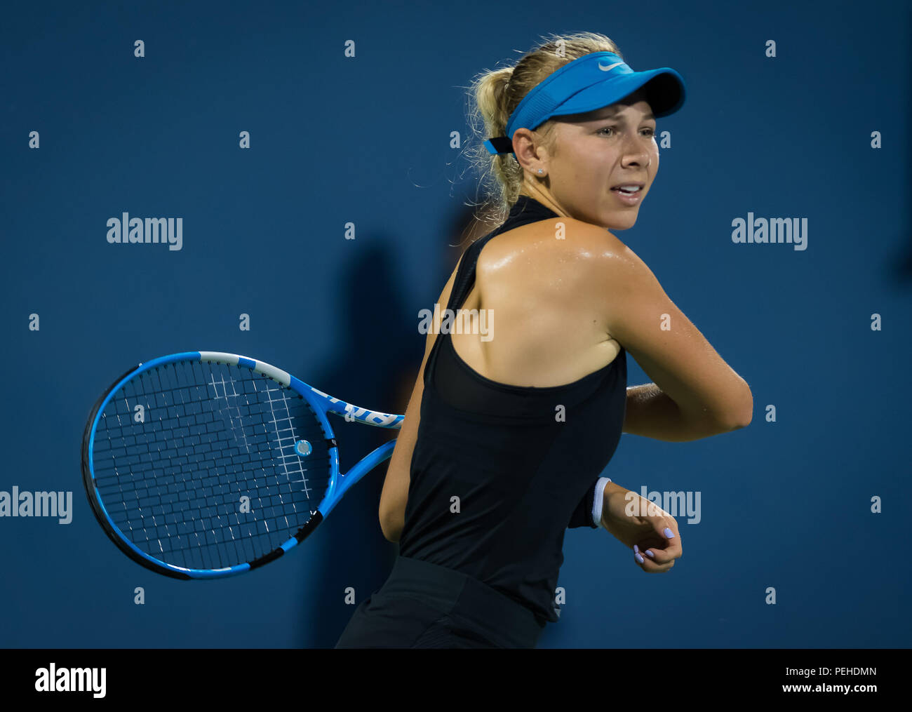 August 15, 2018 - Amanda Anisimova of the United States in action ...