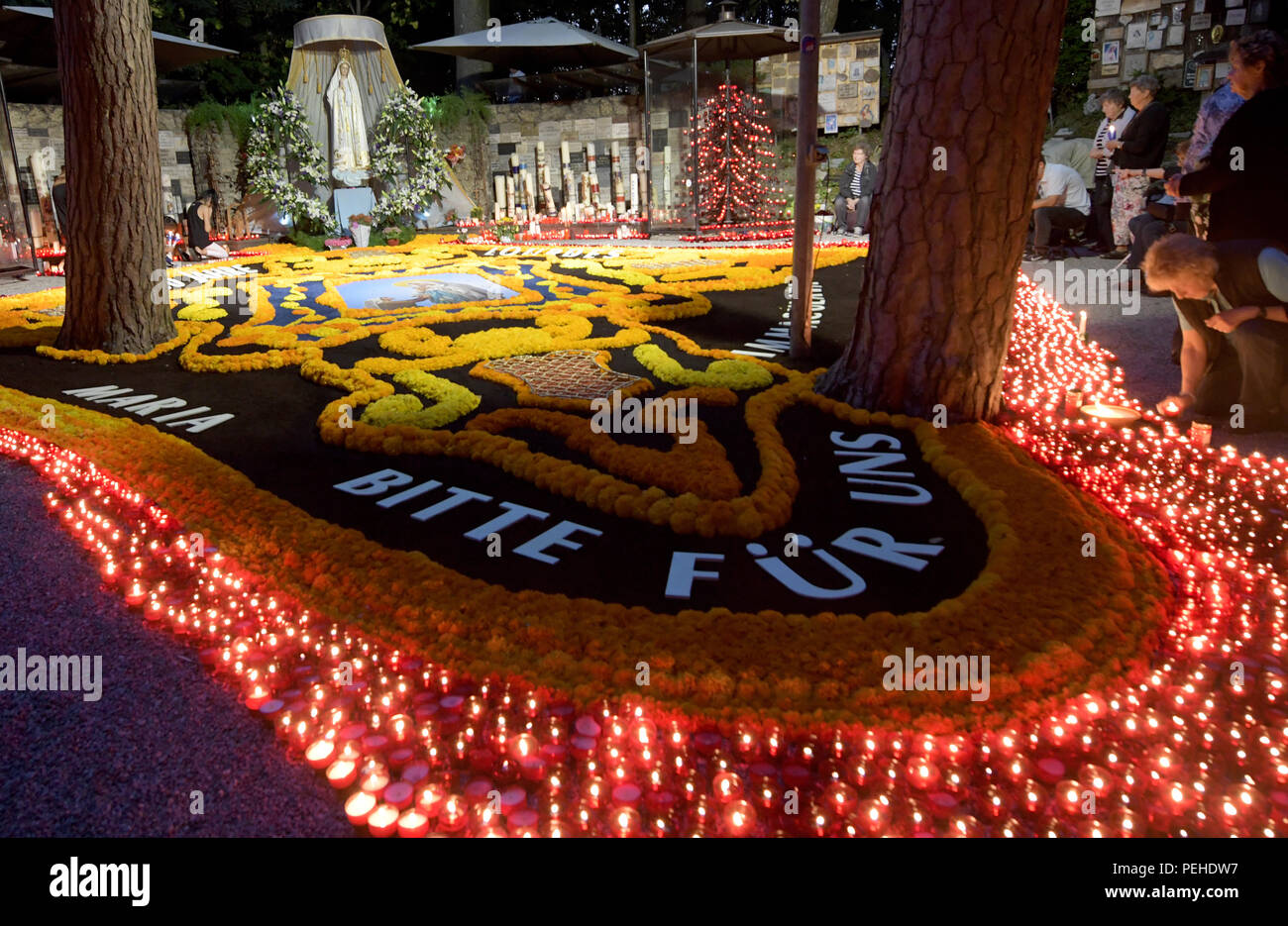 15 August 2018, Germany, Ziemetshausen: Christians honour St. Mary with ...