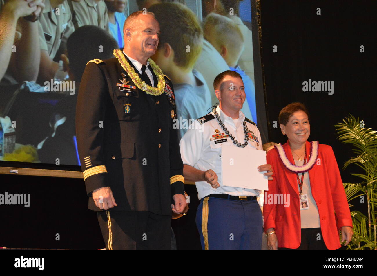 Capt. Garrett Chandler is honored during the Joint Venture Education ...