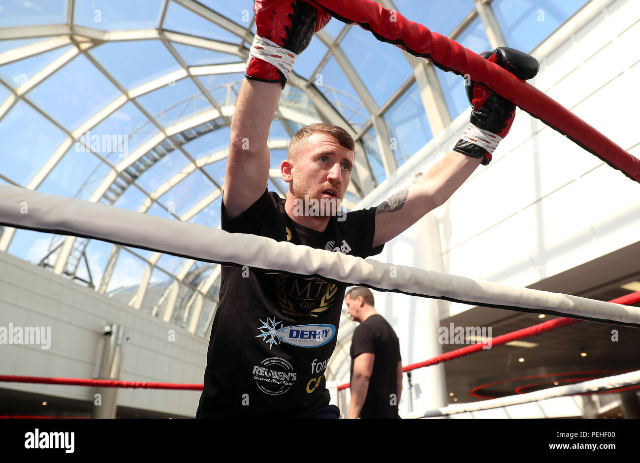Paddy Barnes during the public workout at Castle Court Shopping Centre ...