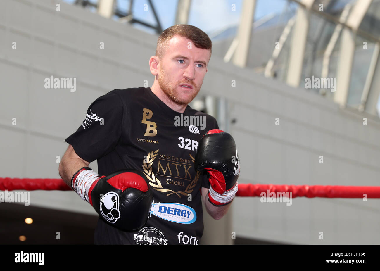 Paddy Barnes during the public workout at Castle Court Shopping Centre ...