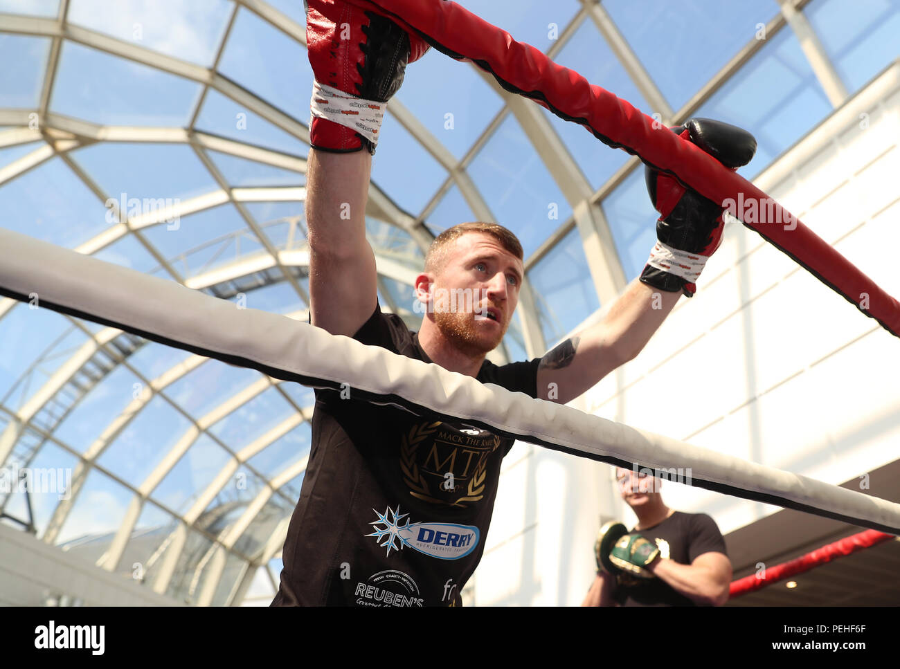Paddy Barnes during the public workout at Castle Court Shopping Centre ...