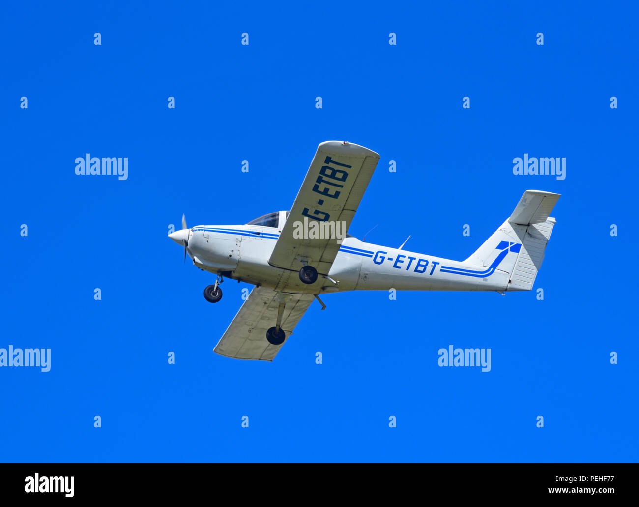A piper PA 28-112 Tomahawk on pilot training engaged in Airfield ...