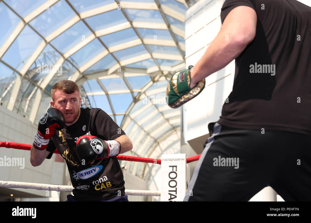 Paddy Barnes during the public workout at Castle Court Shopping Centre ...