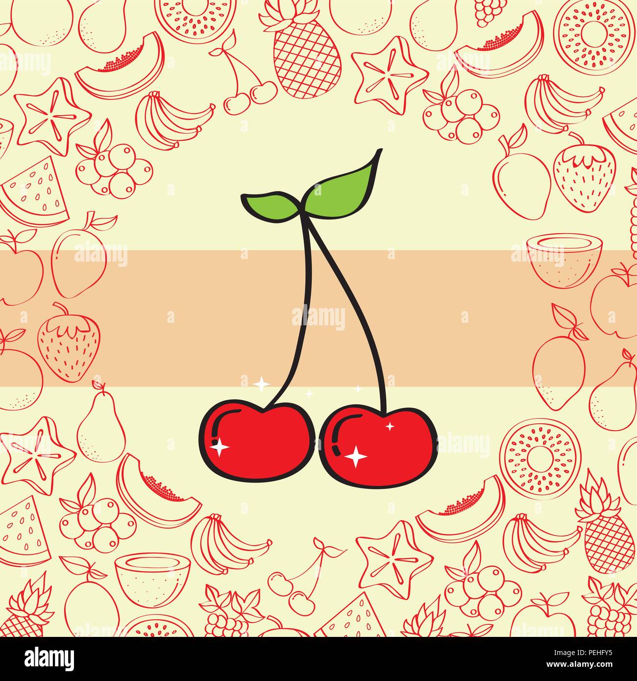 cherries fruits nutrition Stock Vector Image & Art - Alamy