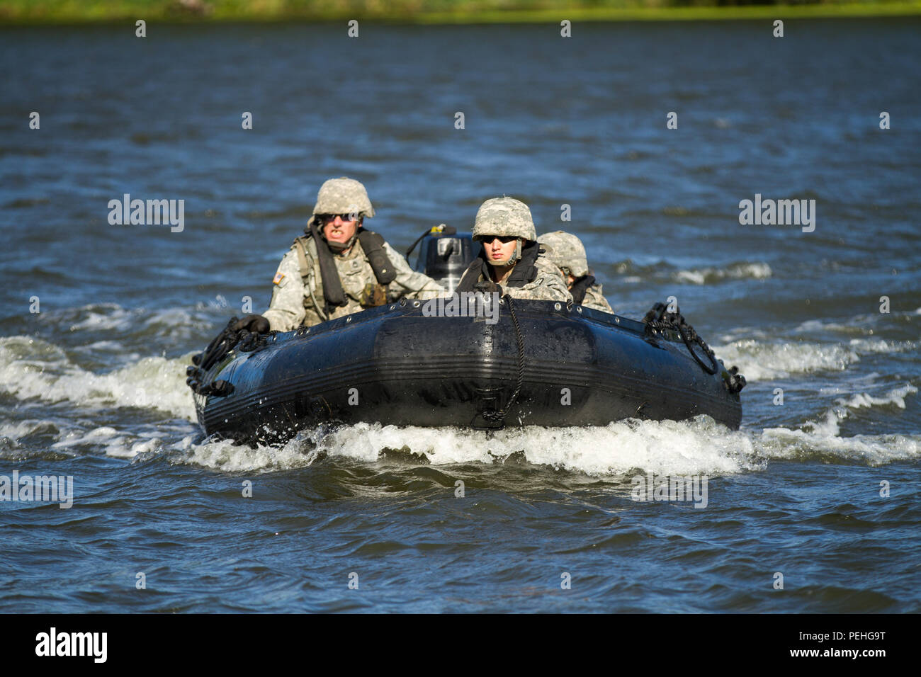 U.S. Army Soldiers with the 671st Engineer Company, 416th Theater ...