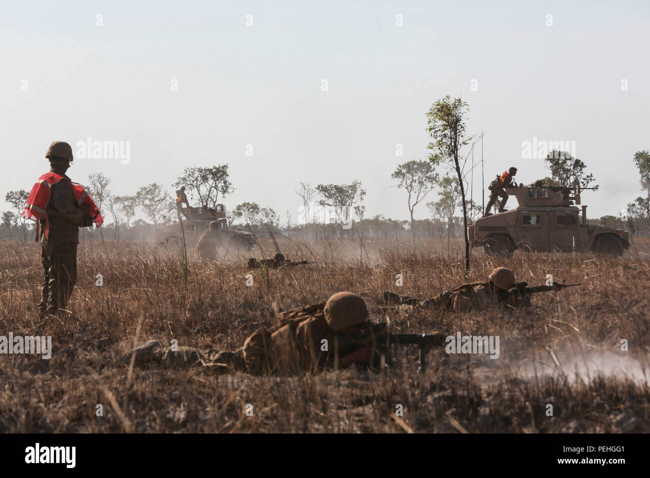 U.S. Marines with Marine Rotational Force – Darwin participate in a ...