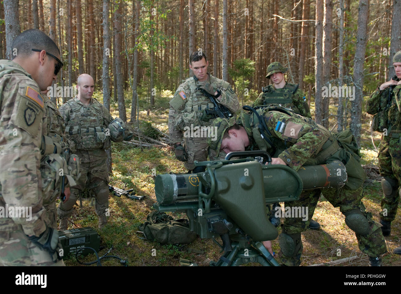 Pvt. Tambet Tonisson, a Milan loader, in the Estonian Defense Force’s ...