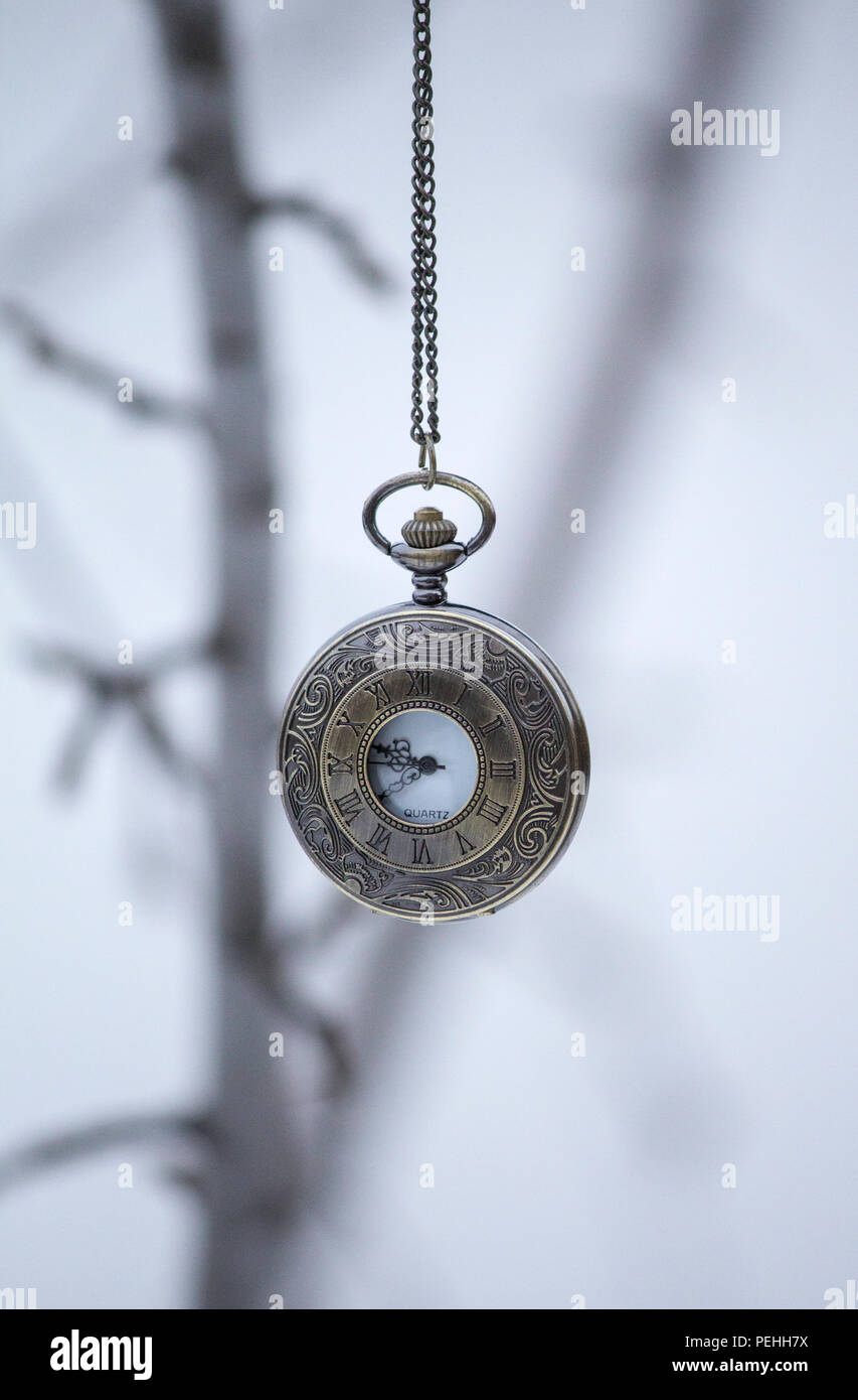 Vintage watch on a chain. Pocket watch Stock Photo - Alamy