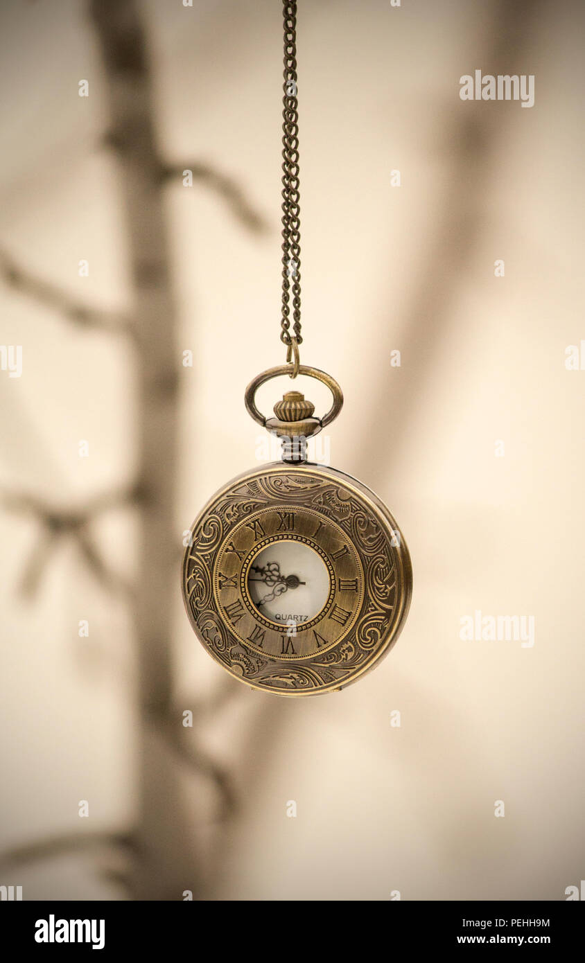 Vintage watch on a chain. Pocket watch Stock Photo - Alamy