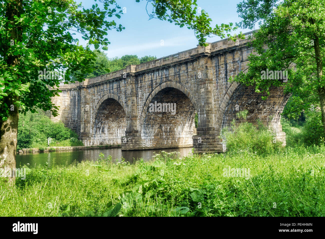 The Lune valley aqueduct, which carries the Lancaster canal over Stock ...