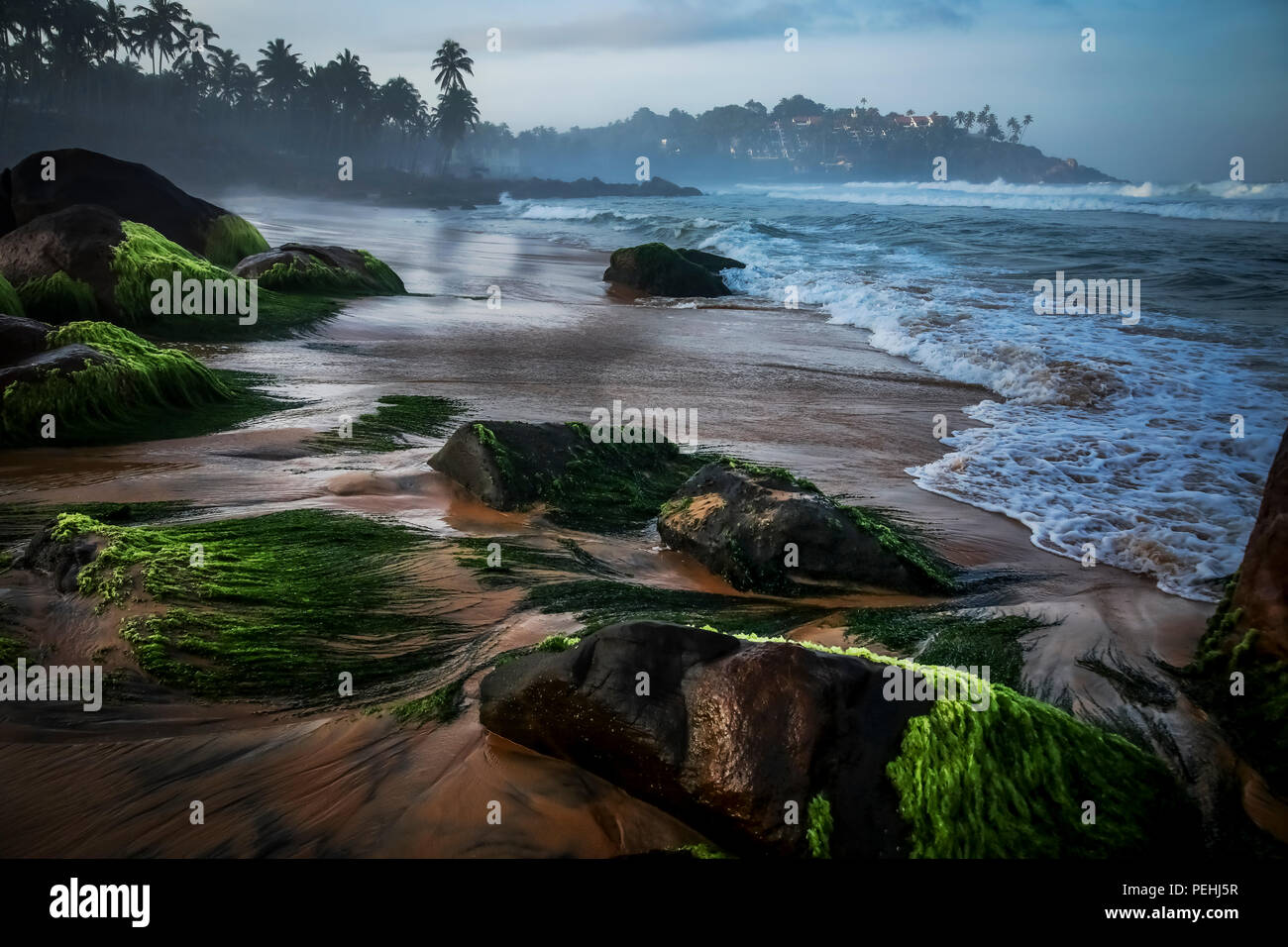 Kovalam beach Thiruvananthapuram Stock Photo - Alamy