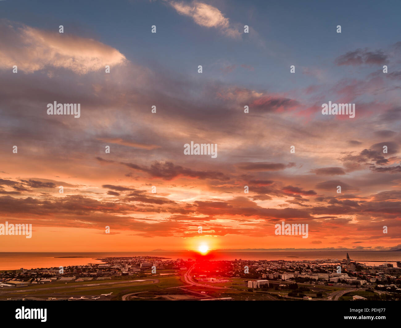 Aerial photography sunset hi-res stock photography and images - Alamy