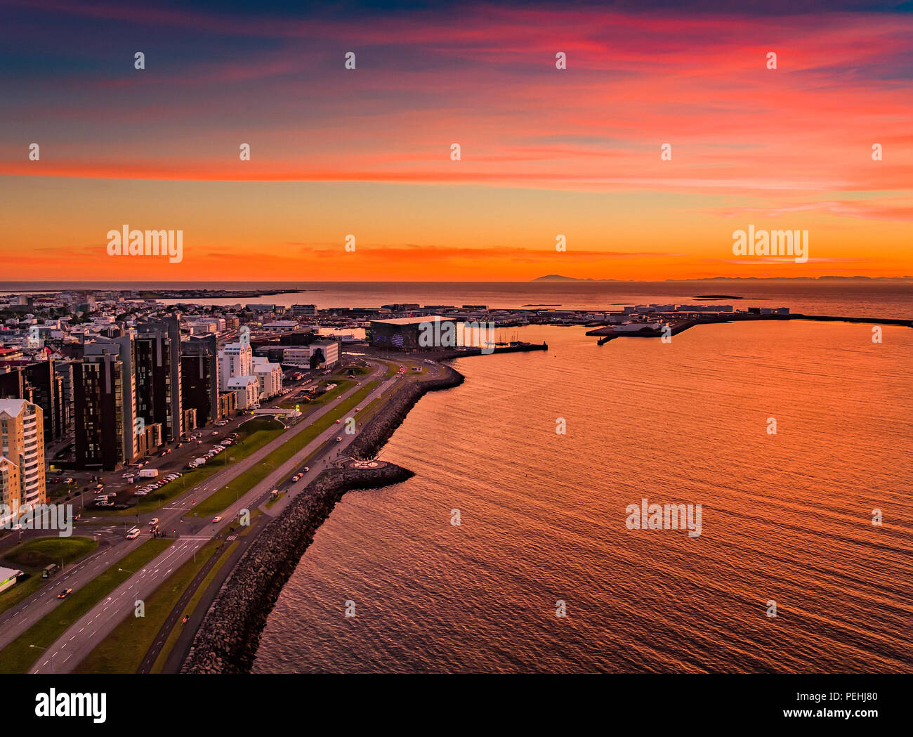 Aerial photography sunset hi-res stock photography and images - Alamy