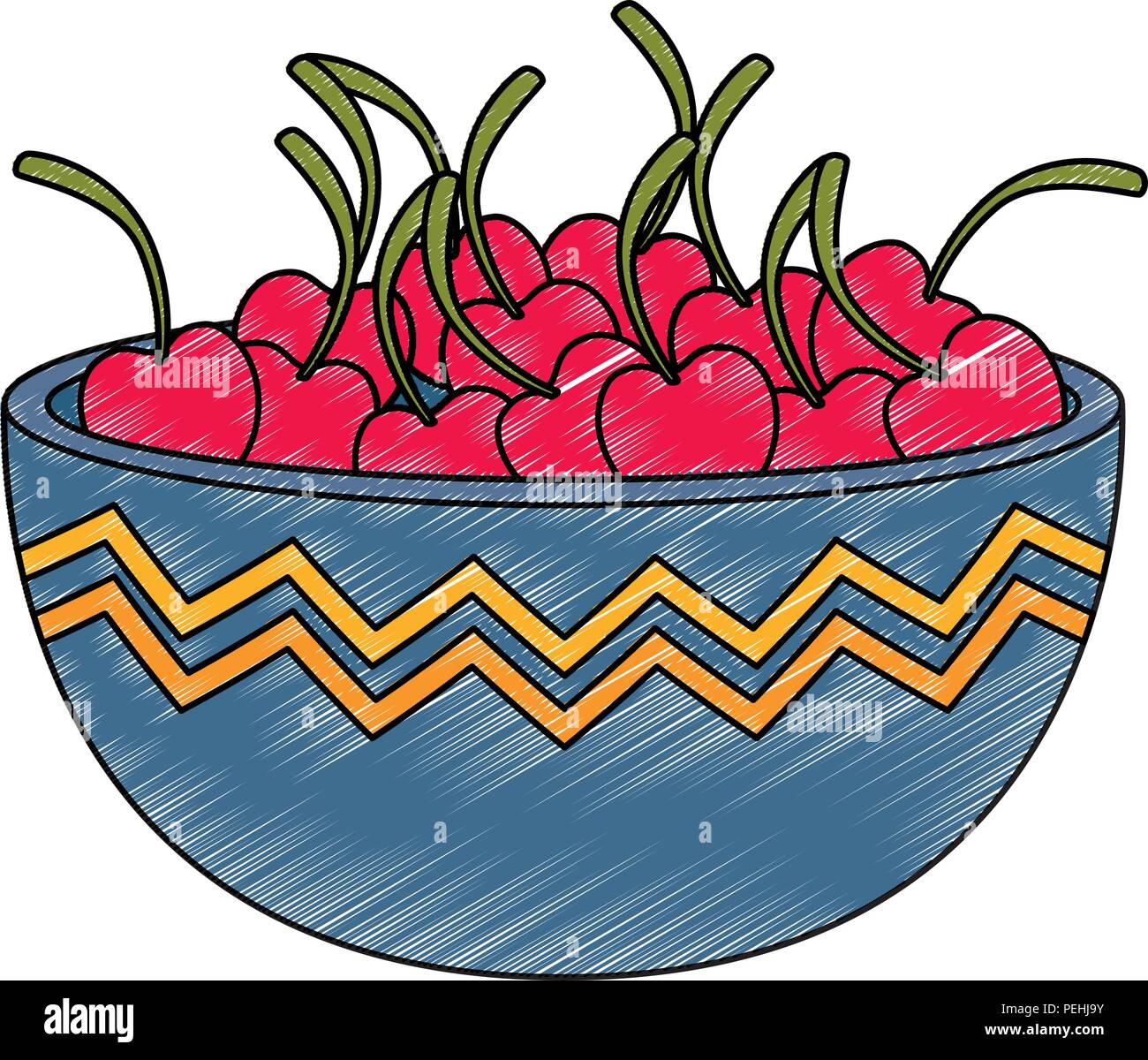 fresh cherries in bowl healthy food Stock Vector Image & Art - Alamy