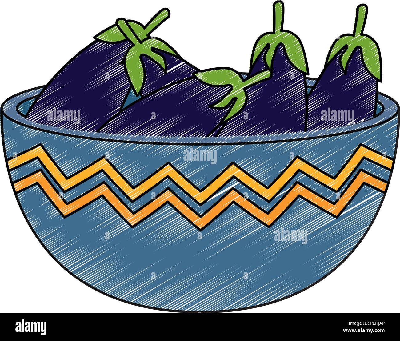 Fresh ripe eggplant in Stock Vector Images - Alamy