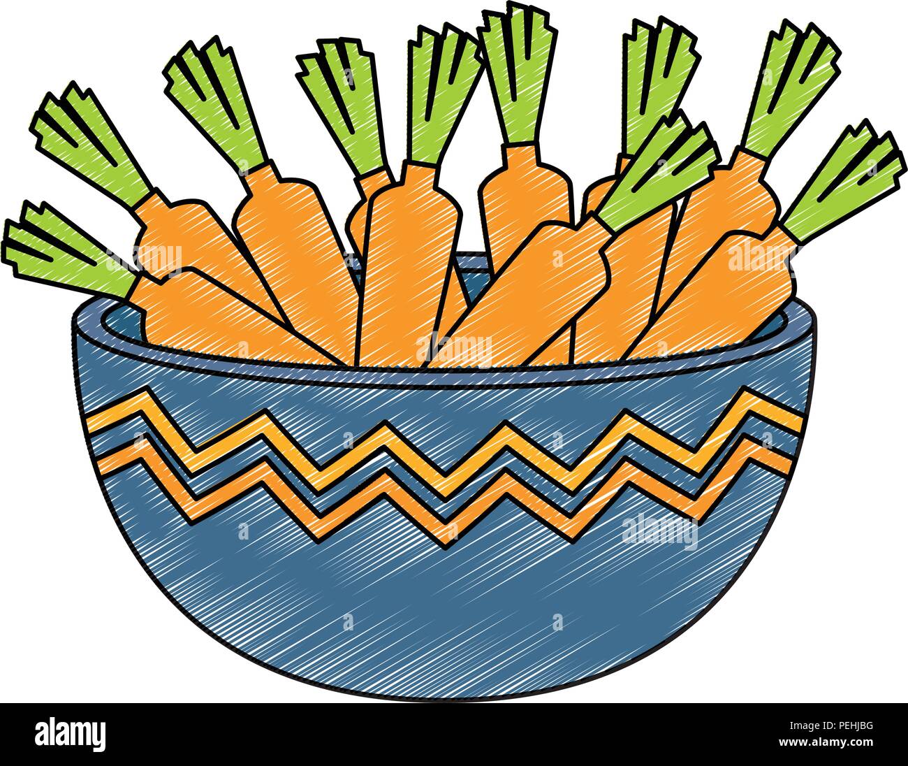 fresh carrots in bowl vegetarian food Stock Vector Image & Art - Alamy