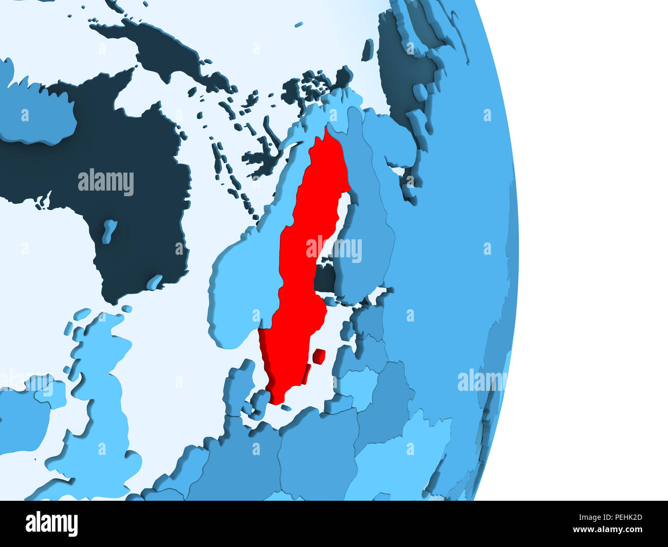 Sweden simple 3d map hi-res stock photography and images - Alamy