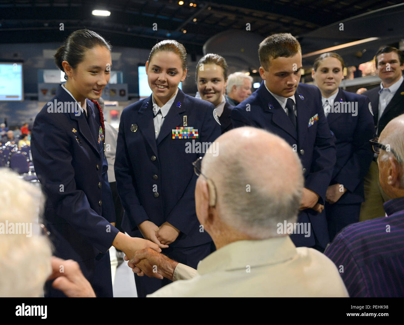 Air Force Junior ROTC cadets from Warner Robins High School thank World ...