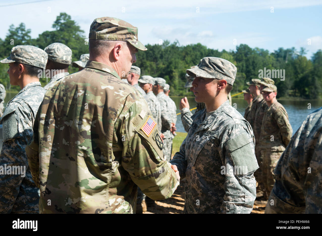 U.S. Army Chief of Staff Gen. Mark A. Milley congratulates 1st Lt ...
