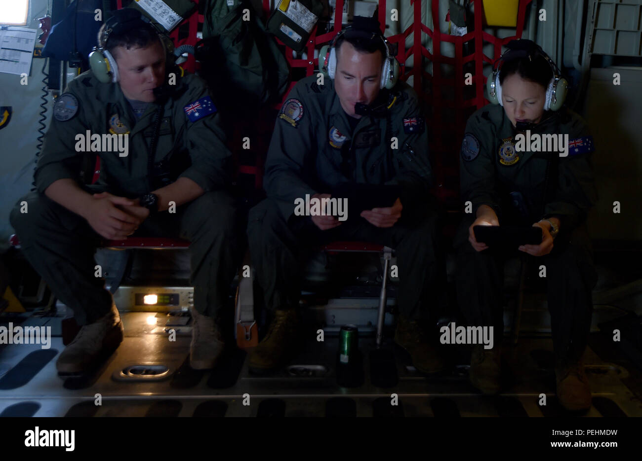 Royal Australian Air Force Sgts. Adam Roberts (left) and Tiffany Leeson ...