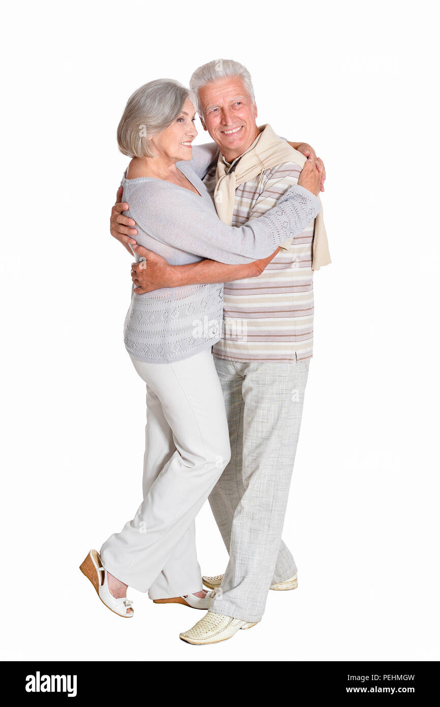 Woman hugging cute white Cut Out Stock Images & Pictures - Alamy