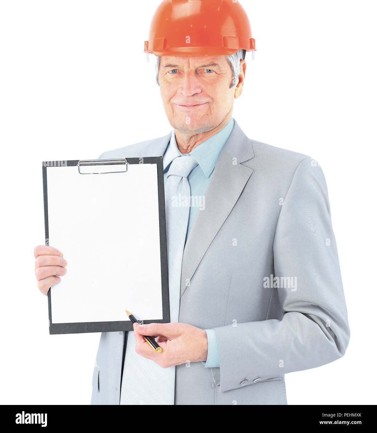 Good engineer writes the work plan. Isolated on a white background ...